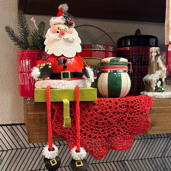 Pier 1 | Holiday | Pier Vintage Santa Metal Stocking Holder Red And ...